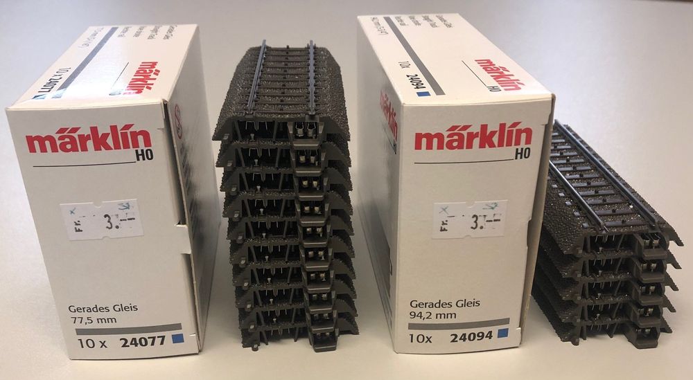 Märklin H0 / 24077 + 24094 / C-Gleis Konvolut (Neu und originalverpackt ...