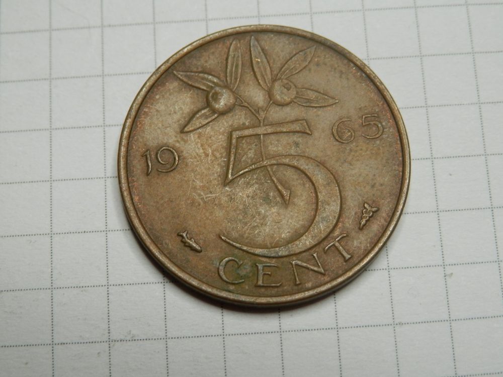 Niederlande 5 Cent, 1965 (Gebraucht) in Weiach für CHF 1 – mit ...