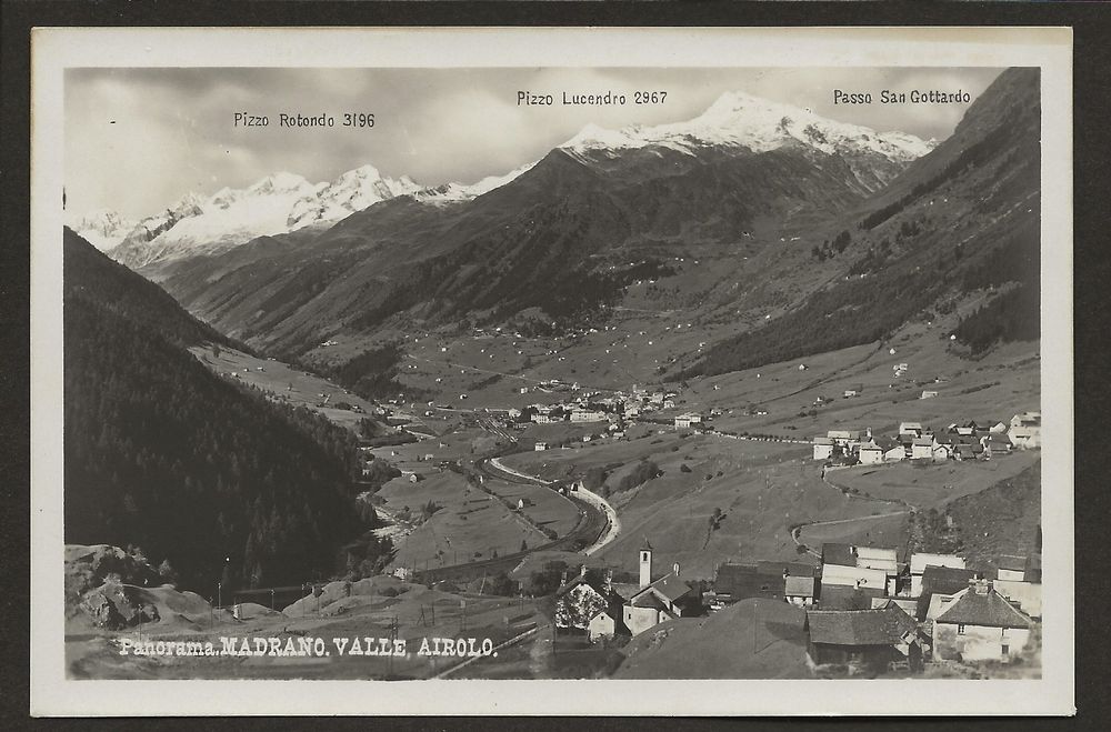 MADRANO Panorama Valle Airolo CARTA RARA Ticino Tessin (Gebraucht) in ...
