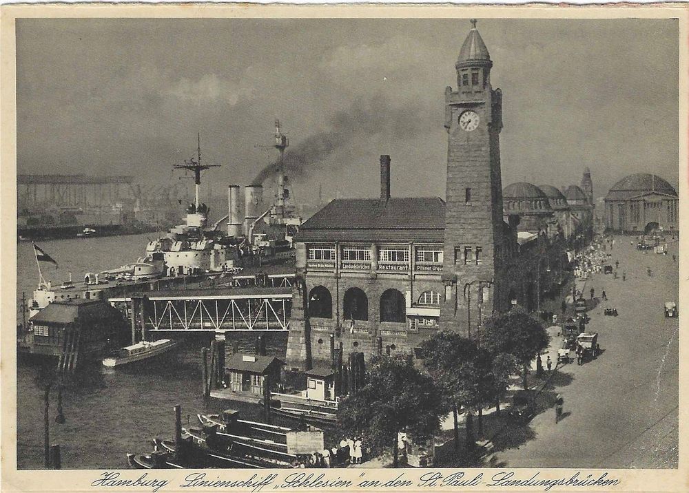 Alte Hamburg St. Pauli Landungsbrücken-Fotokarte top! (Gebraucht) in Luzern für CHF 5 – mit ...