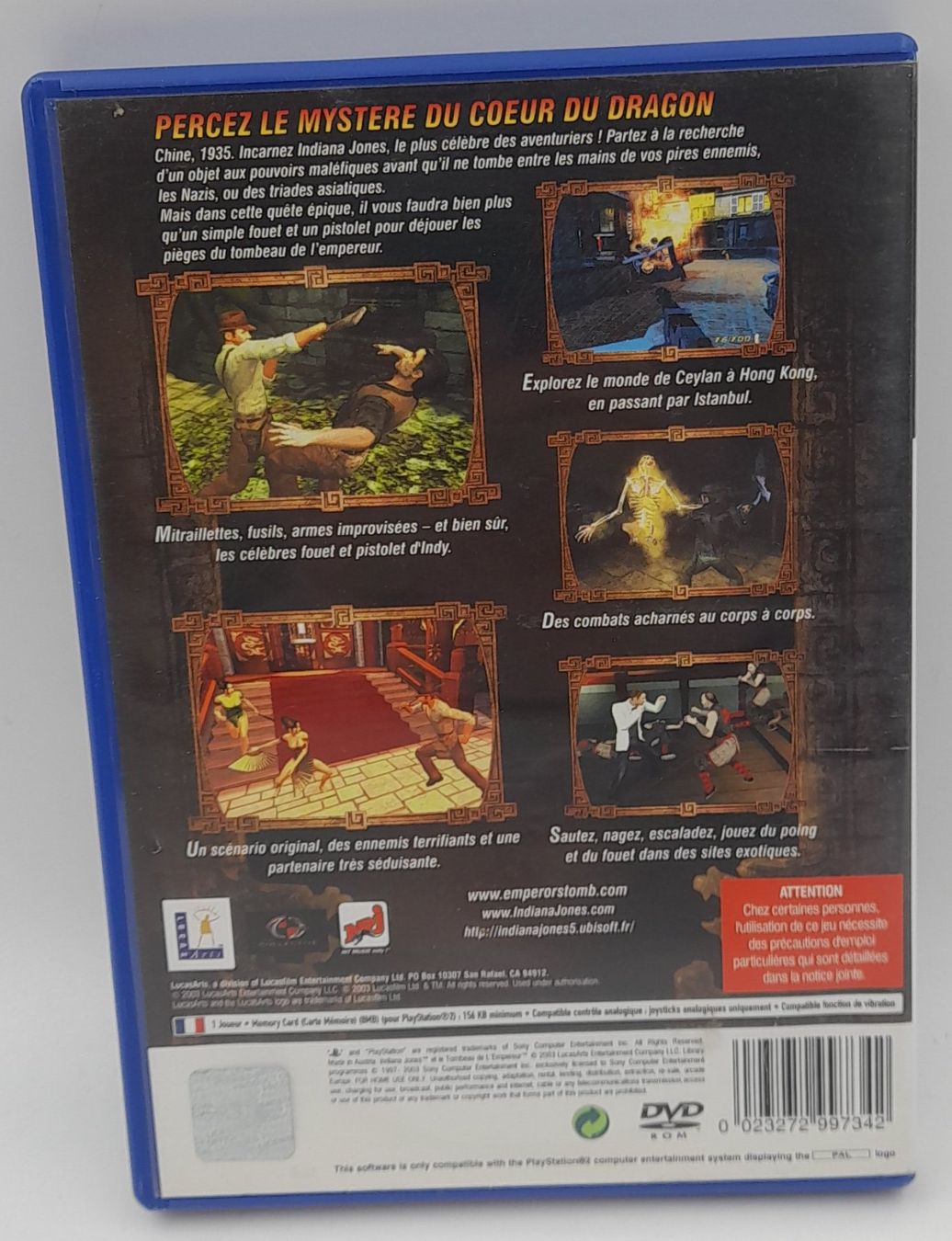 Indiana Jones et le Tombeau de l’Empereur (PS2, PAL, VF) (D'occasion) à ...