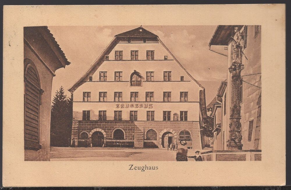 Solothurn, Zeughaus mit Brunnen - belebt 1911 | Kaufen auf Ricardo