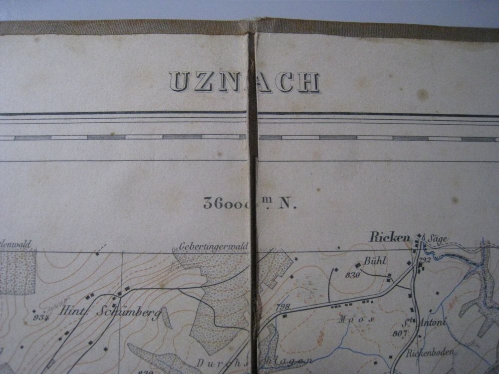 Uznach Karte 1:25000 1889 | Kaufen auf Ricardo