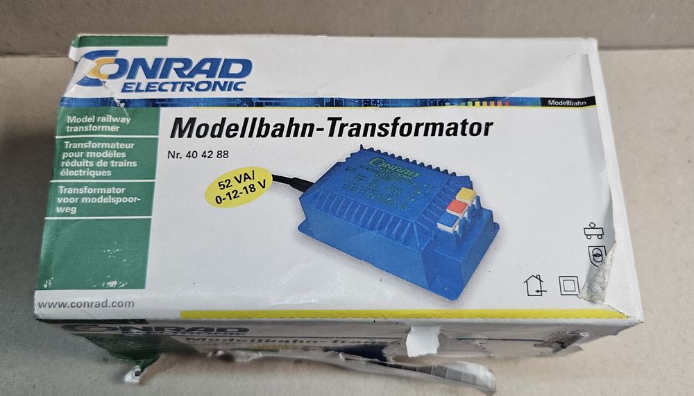 Modellbahn Trafo Conrad 52 VA 0 12 18 V AC Märklin, LGB etc. (Neu und ...