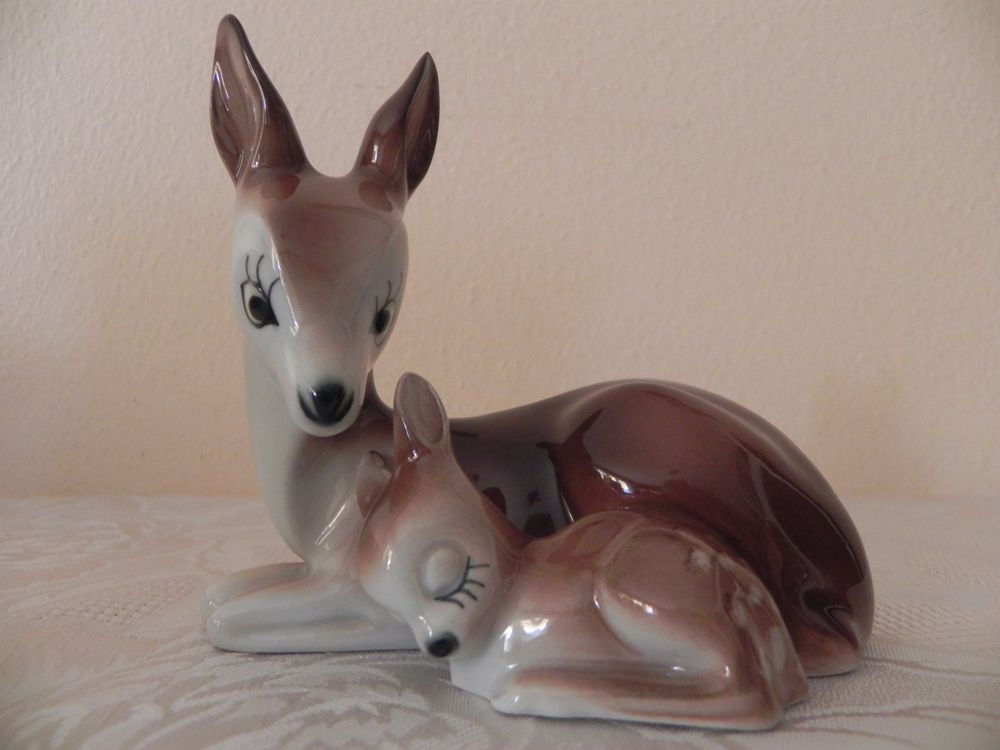 Vintage Porzellanfigur Reh mit Rehkitz Gräfenthal (Gebraucht) in Minusio für CHF 21 – mit ...