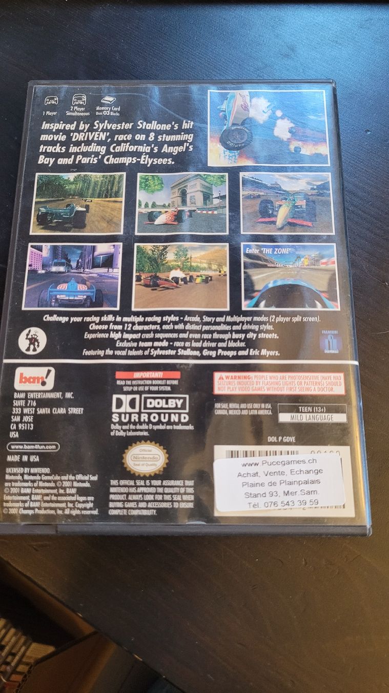 Driven jeu Nintendo Gamecube - Version US (D'occasion) à Morges pour ...