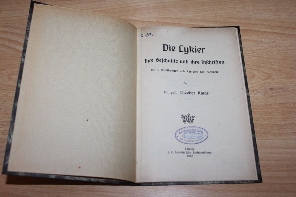 Die Lykier., Ihre Geschichte und ihre Inschriften. | Kaufen auf Ricardo