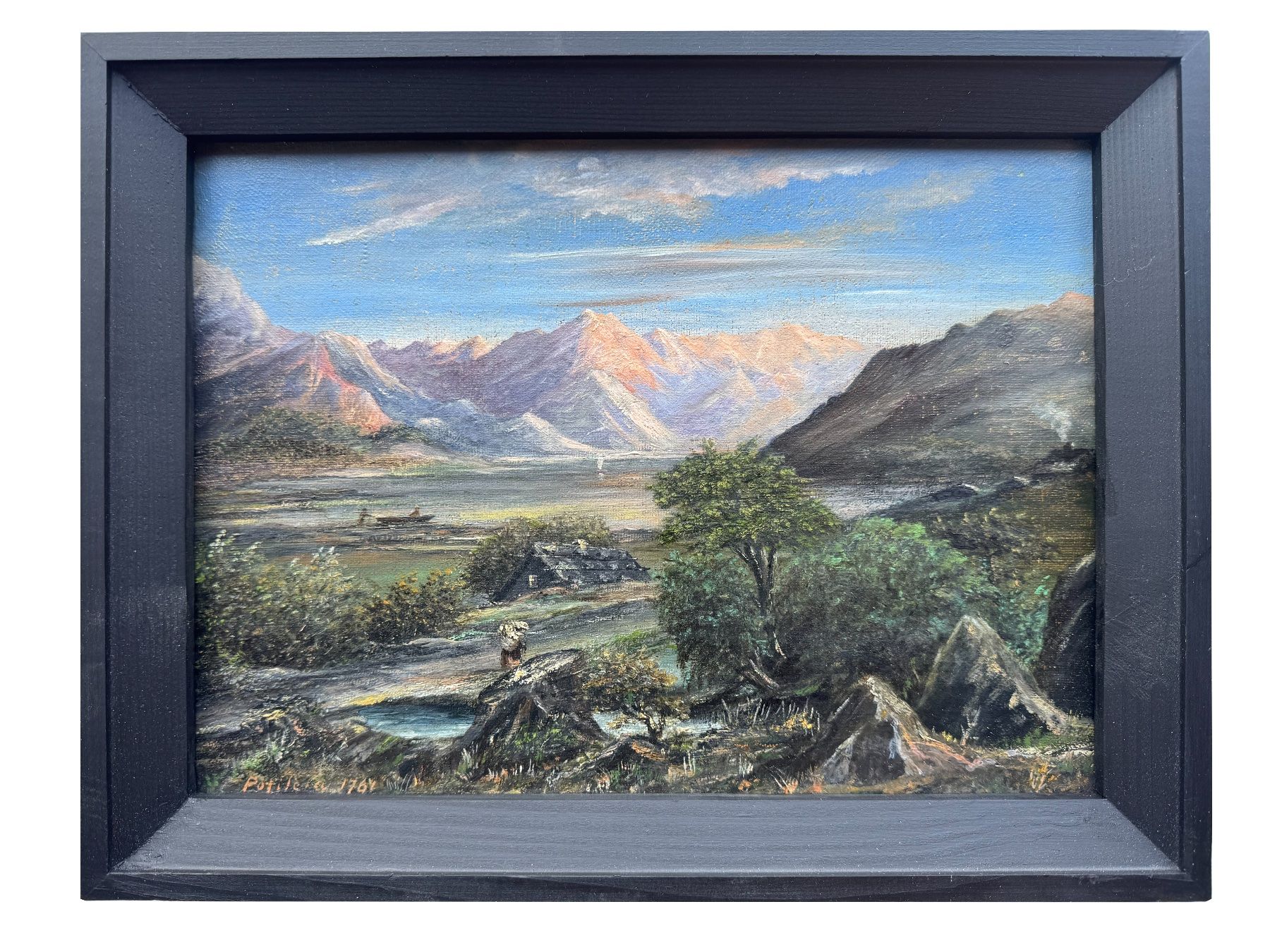 Silvaplanersee mit dem Corvatsch-Massiv im Hintergrund (Gebraucht) in ...