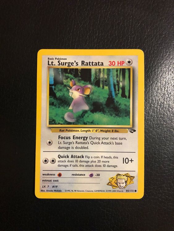 Gym Challenge Lt. Surge’s Rattata 85/132 Ab 1 | Kaufen auf Ricardo