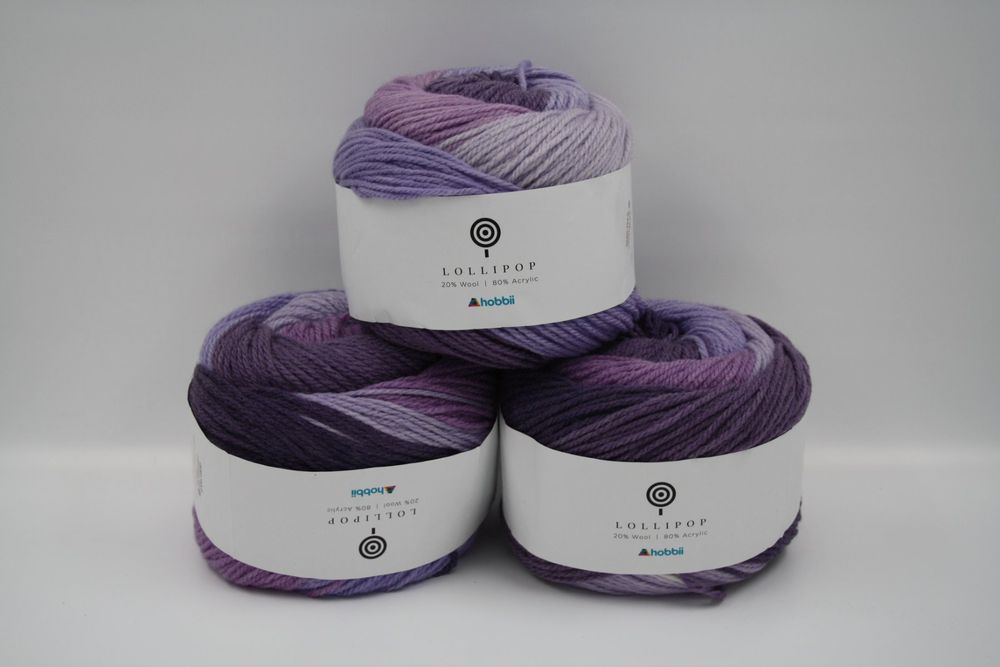 3x HOBBII Lollipop Garn 20% Wolle, 80% HB Acryl (23103042) | Kaufen auf ...