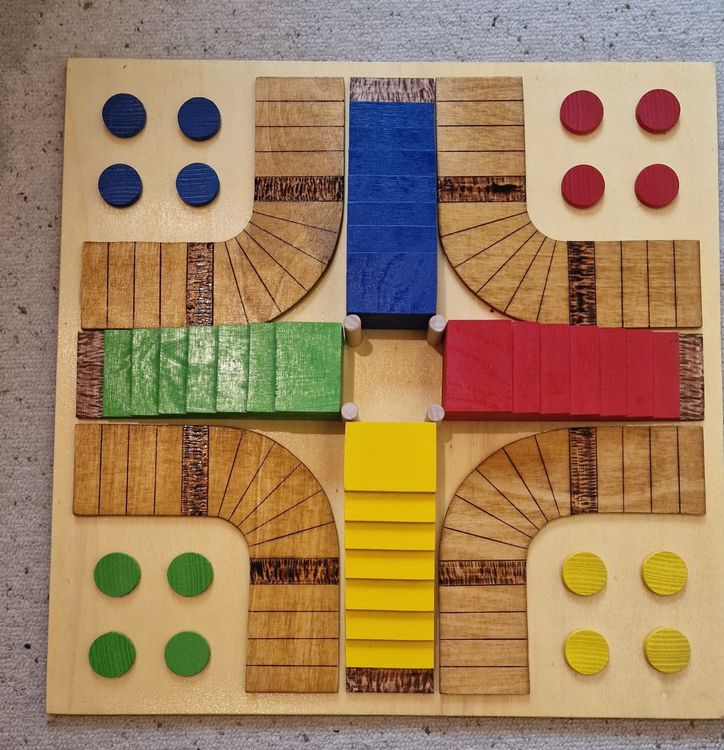 Holz Brettspiel Eile mit Weile / Mensch ärgere dich nicht /2 (Gebraucht ...