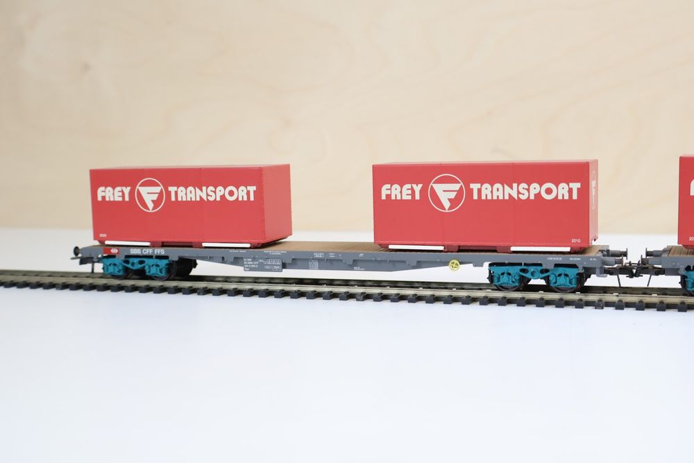 HAG 2 x SBB Containerwagen Frey Transport - H0 392 | Kaufen auf Ricardo