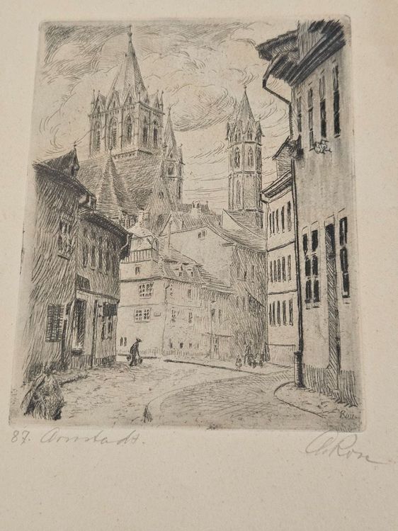 Radierung Arthur Rose 87. Arnstadt (Gebraucht) in Grüningen für CHF 11. ...