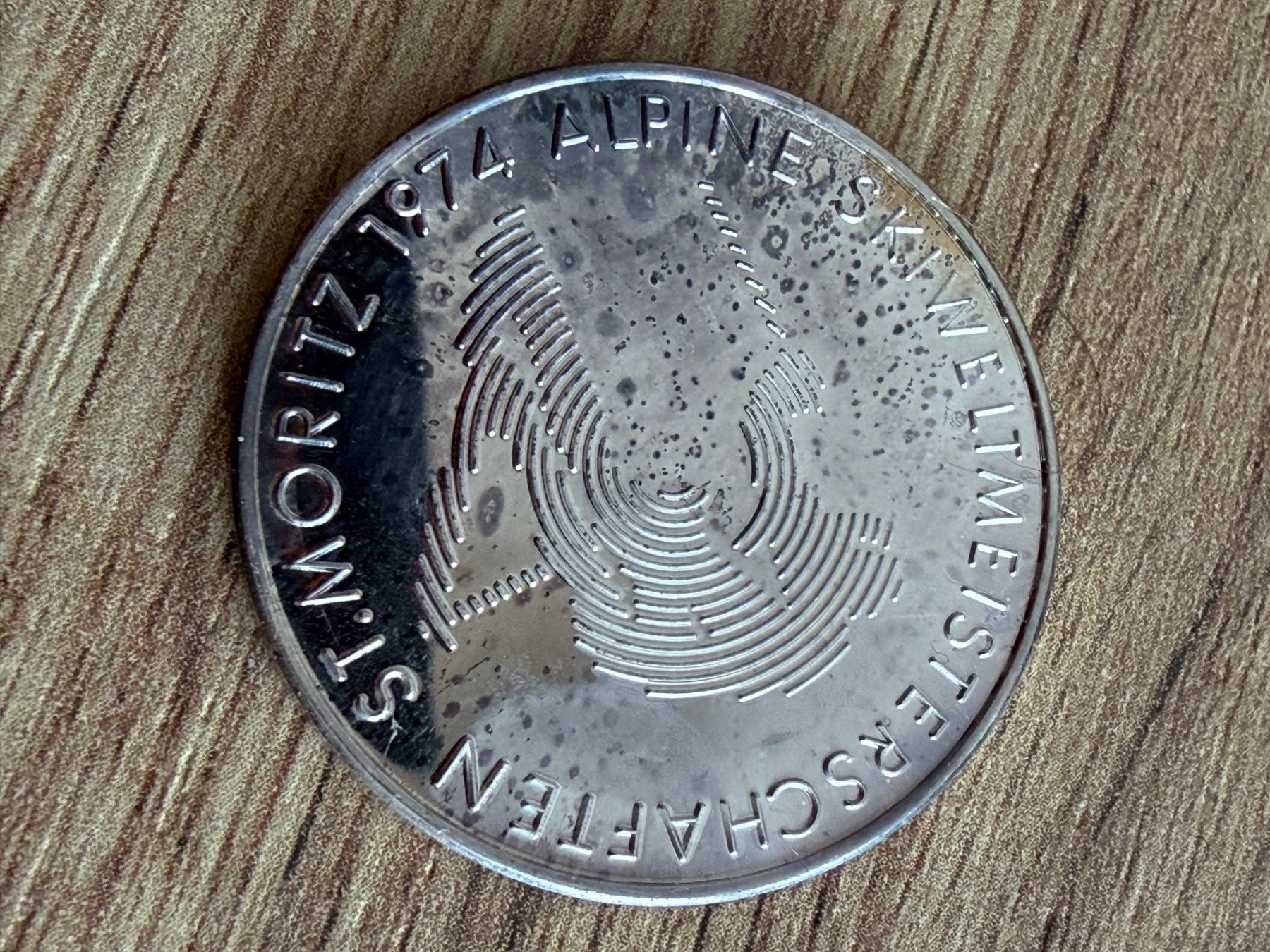 St. Moritz Münze Ski Weltmeisterschaft 1974 (Gebraucht) in St.Moritz ...