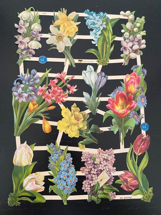 Frühlingsblumen Oblaten Glanzbilder Poesie Nostalgie (Neu und originalverpackt) in Luzern für ...