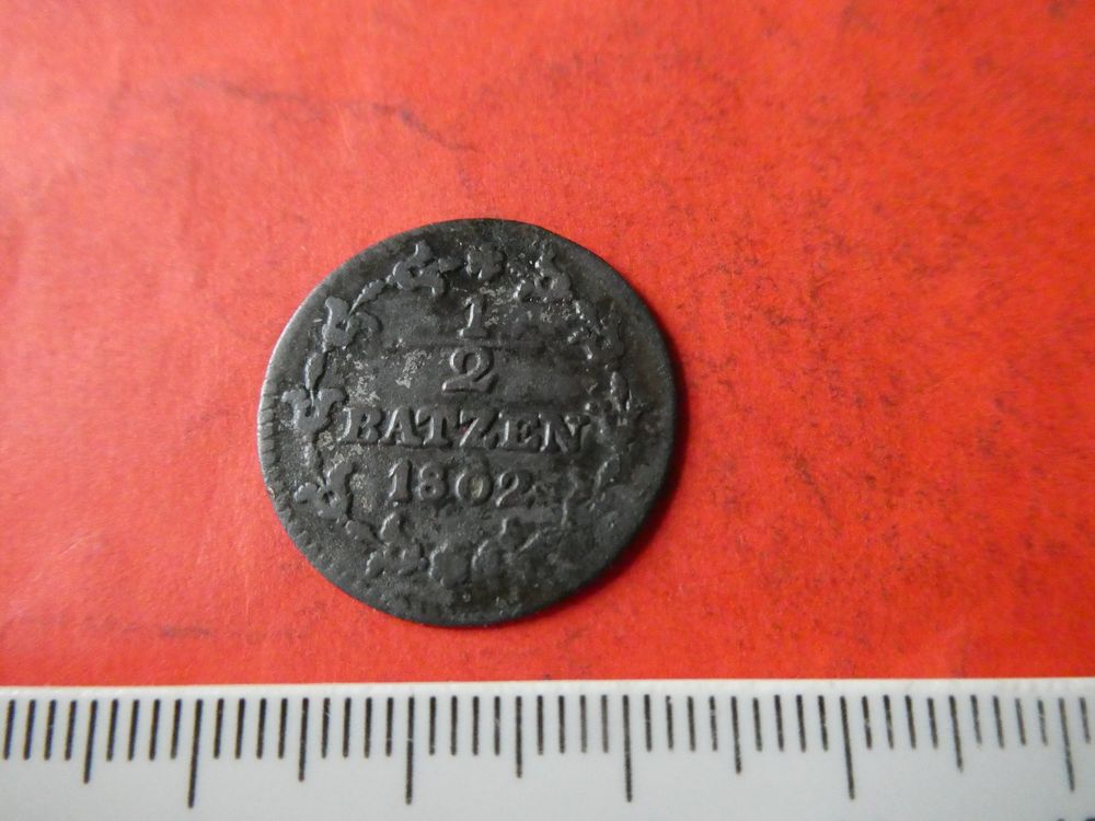 Helvetische Republik 1802, 1/2 Batzen (Gebraucht) in Hinterforst für CHF 12 – mit Lieferung auf ...