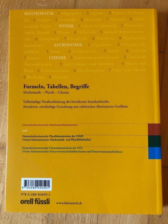 Formelbuch: Formeln, Tabellen, Begriffe (Gebraucht) in für CHF 12 – mit ...