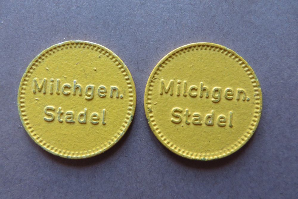 2 JETONS MILCHGENOSSENSCHAFT STADEL, WERT 1 LITER MILCH (Gebraucht) in Neuhausen für CHF 4 – mit ...