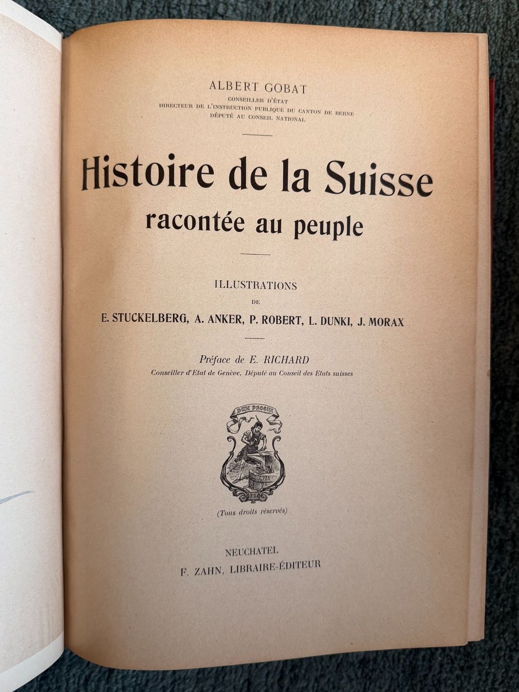 Histoire de la Suisse, Albert Gobat, édition ancienne📚🇨🇭 (D'occasion) à ...
