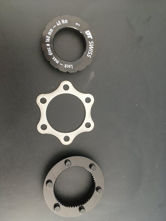 ZWEI DT Swiss road centerlock adapter (Neu und originalverpackt) in ...