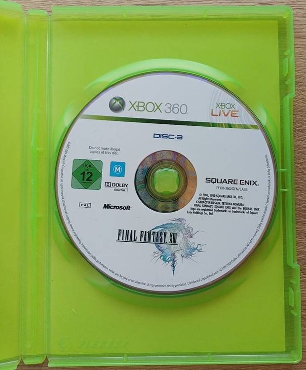 Xbox 360 - Final Fantasy XIII - X-Box 360 - 3 Discs (Gebraucht) in ...