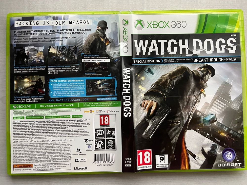 Watch_Dogs - Special Edition – XBOX 360 (Gebraucht) in Ueken für CHF 2. ...