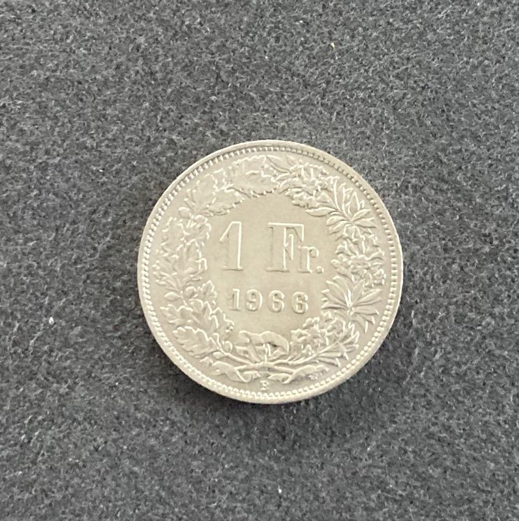 Schweizer Silbermünze 1 Franken 1966 (Gebraucht) in Niederönz für CHF 3.1 – mit Lieferung auf ...