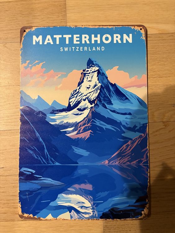 Matterhorn Blechschild Wanddeko Schweiz Berge Deko Vintage | Kaufen auf Ricardo