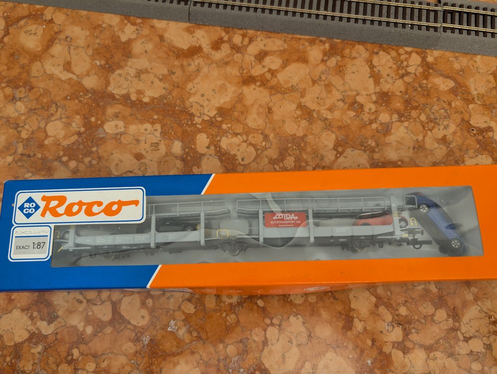 Roco H0 Autotransportwagen 46633 mit Autos OVP (Gebraucht) in Mumpf für ...