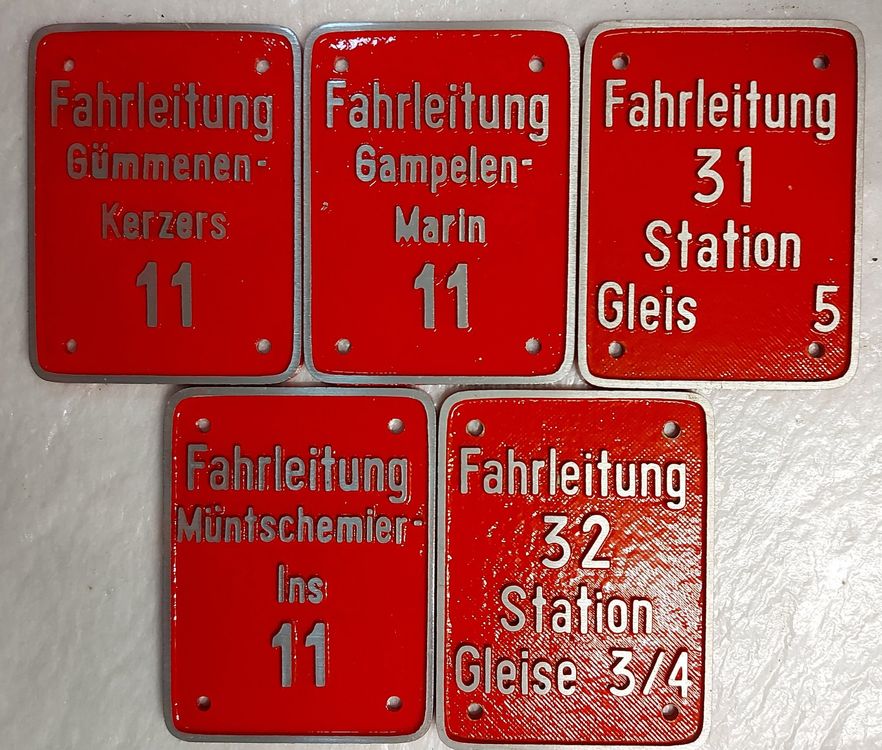 5 x Gussschild Bahn NEU 9 x 12 cm (Gebraucht) in Boll für CHF 8 – mit ...