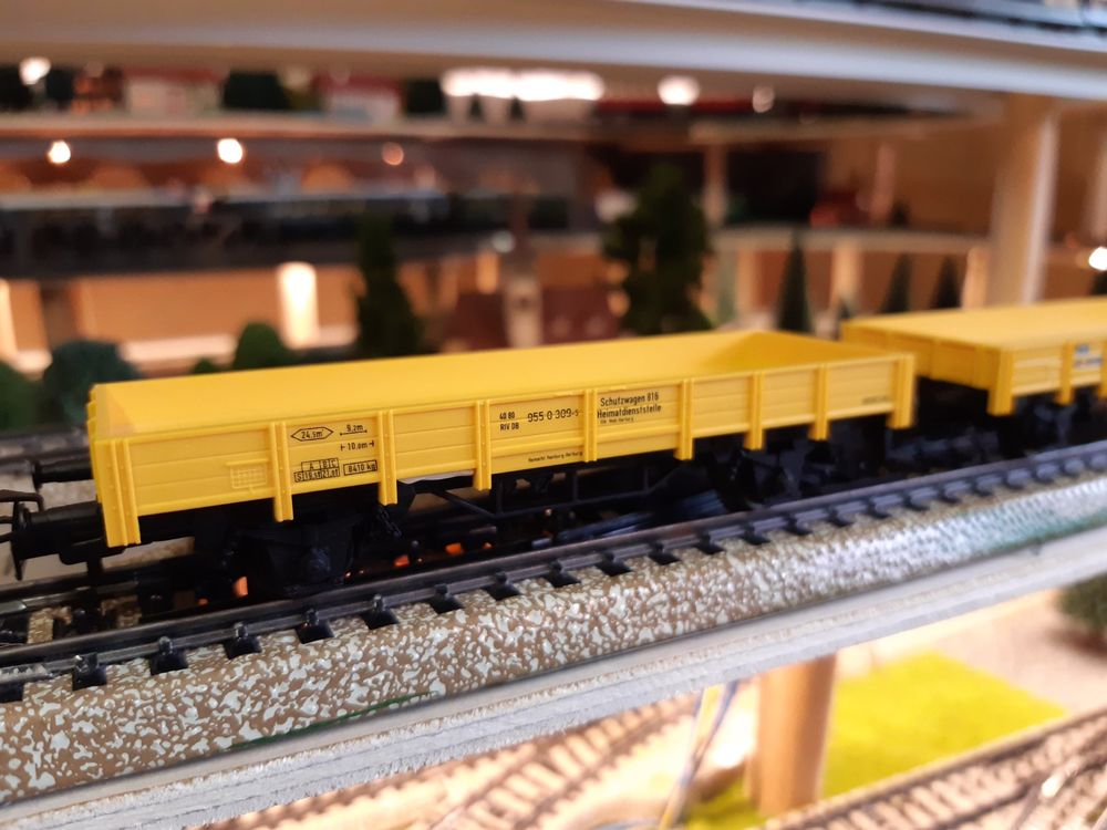 4x Märklin 4471 H0 Niederbordwagen gelb | Kaufen auf Ricardo