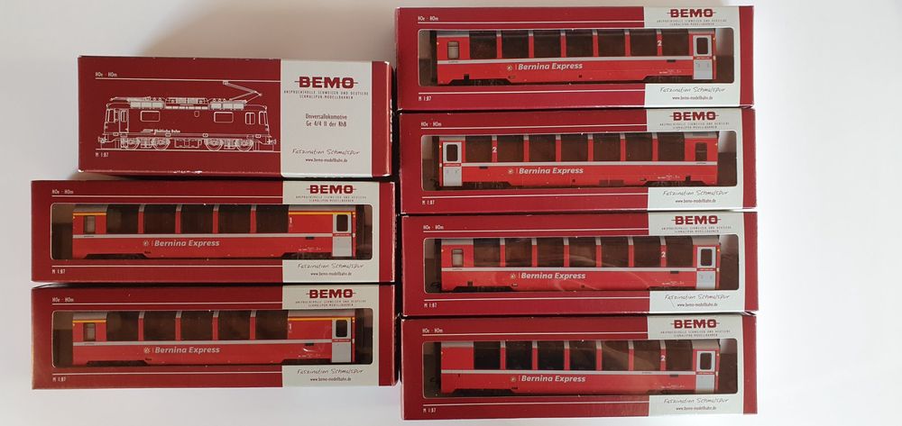 BEMO H0m RhB Ge 4/4 II 619 digital mit Bernina-Express (Neu (gemäss ...