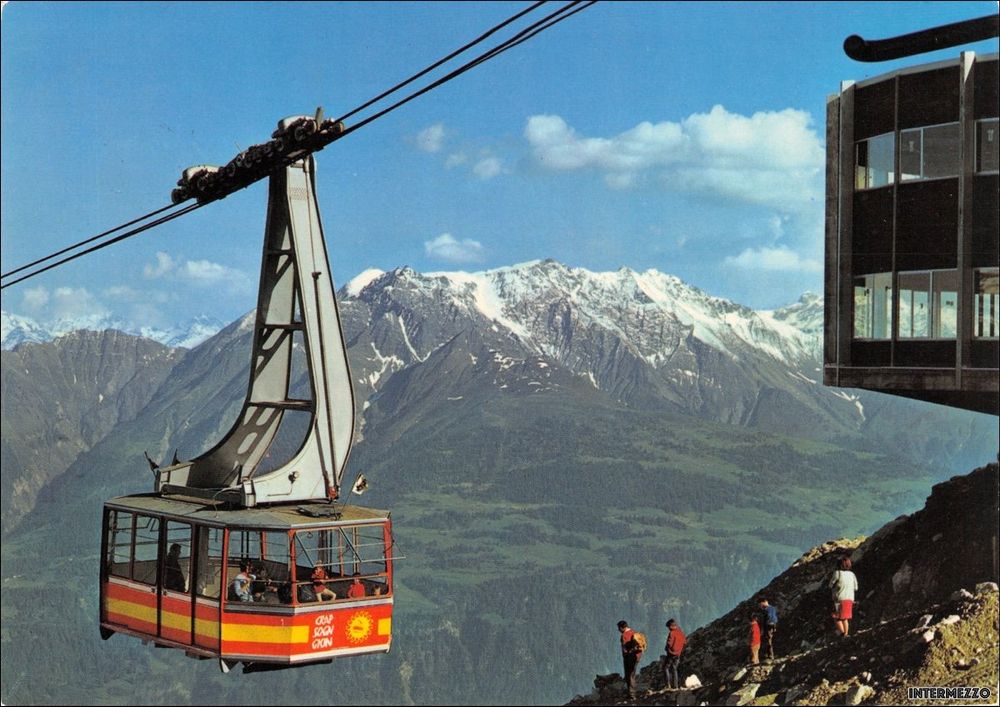 Laax GR // 1977 Seilbahn Crap Sogn Gion Gondel gelb-rot (Gebraucht) in Basel für CHF 10 – mit ...