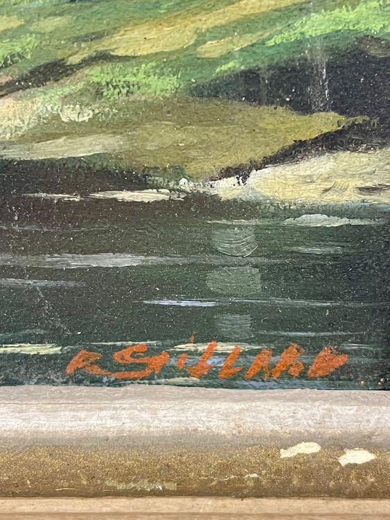 Landschaft Gemälde unleserlich signiert | Kaufen auf Ricardo