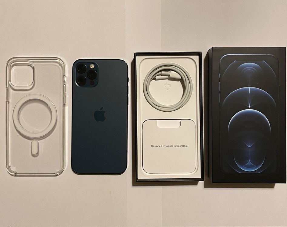 iPhone 12 Pro 128GB + Apple Clear Case MagSafe + Verpackung (Gebraucht ...