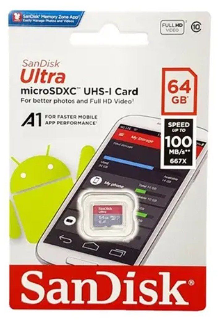 SanDisk Ultra MicroSD 64 GB SD card (NEU) (Neu (gemäss Beschreibung ...