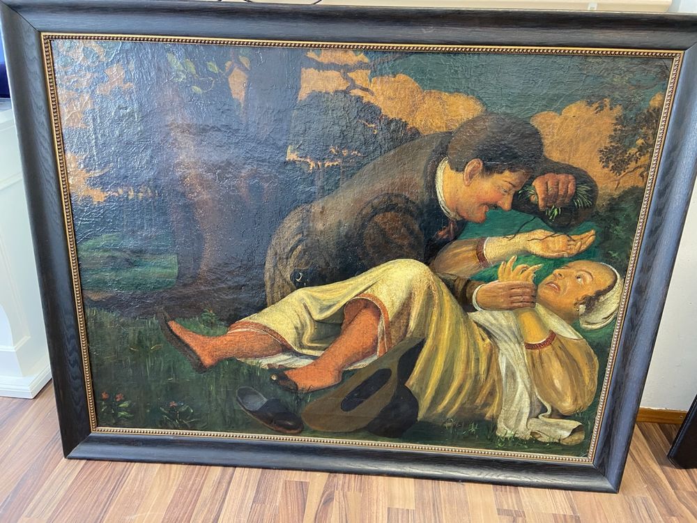 Antikes Ölgemälde auf Leinwand, gerahmt (Gebraucht) in Dietikon für CHF 600 – nur Abholung auf ...