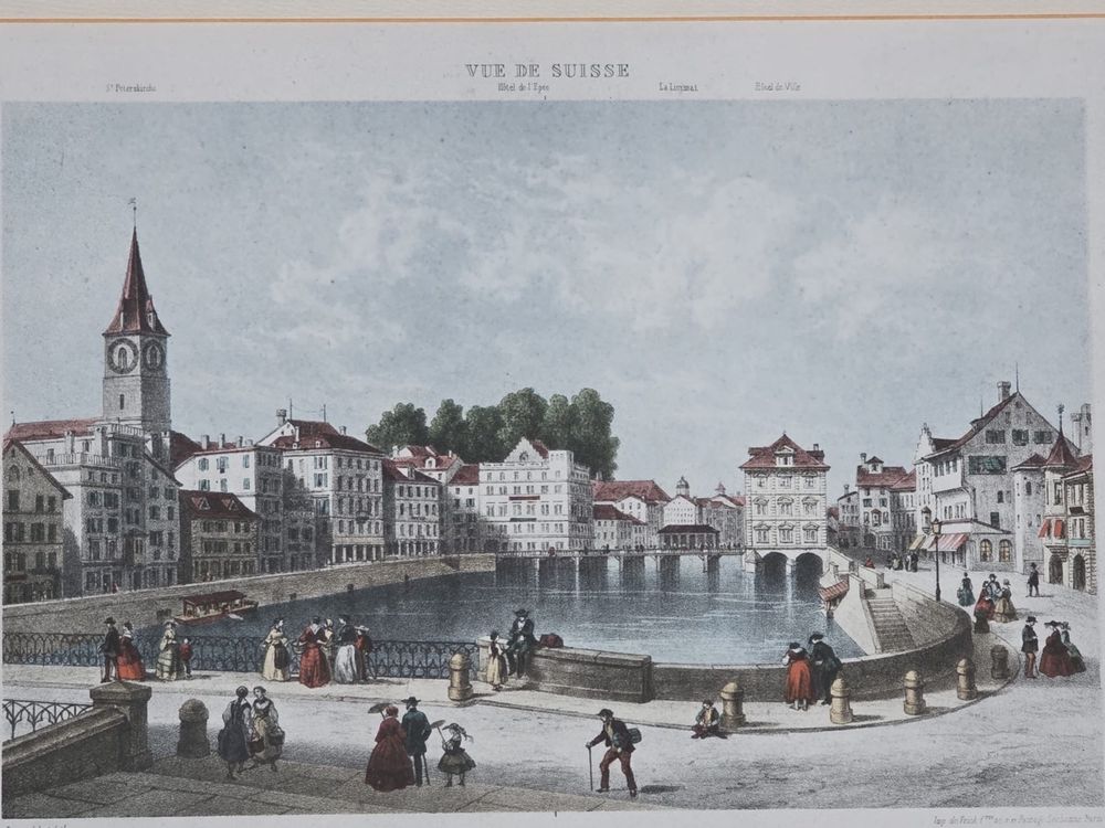 Alte Ansicht „HELMHAUS/MÜNSTER“ - Brücke (Zürich) (Gebraucht) in Wangen ...