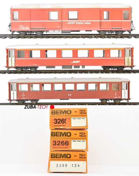 Bemo 3x Personenwagen RhB/FO H0m GS OVP (Gebraucht) in St. Gallen für CHF 48 – mit Lieferung auf ...