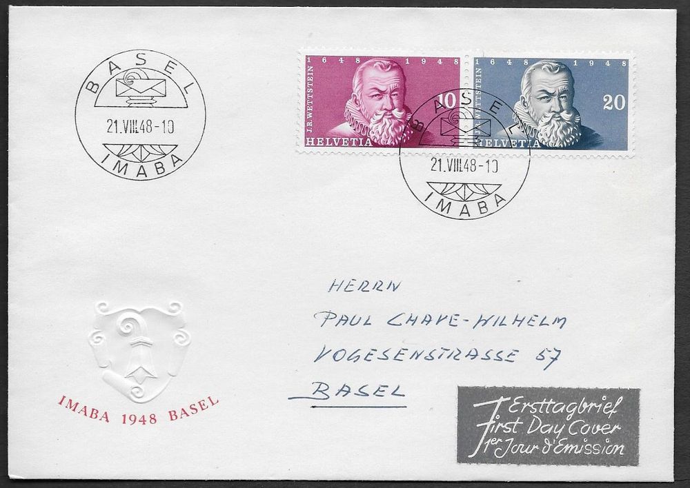 1948 FDC illust. IMABA Basel Block W31 ET-Stempel top ab 1.- | Kaufen auf Ricardo