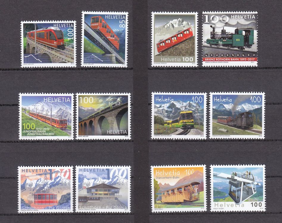 2010-2018 Bergbahnen Sätze oder Einzelausgaben ** Postfrisch | Kaufen auf Ricardo