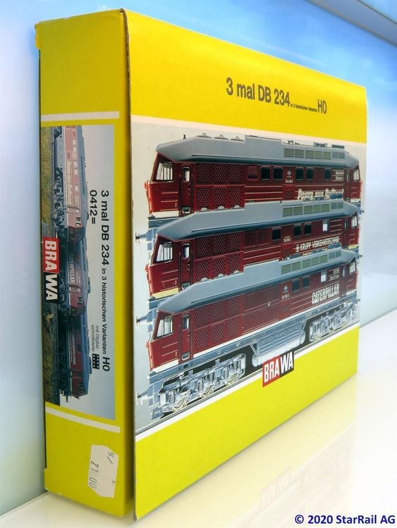 BRAWA 3-teiliges Set 0412 Set DB BR 234 Ludmilla Epoche V (Neu (gemäss ...