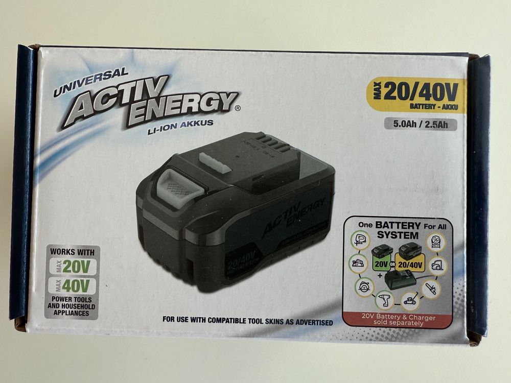 Activ Energy batterie 20/40V, 5Ah/2.5Ah (Neu und originalverpackt) in ...