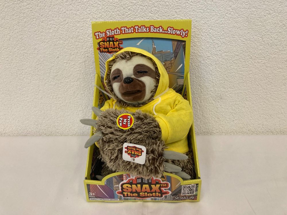 Snax the Sloth, Plüschtier/ Faultier sprechend (Neu und ...
