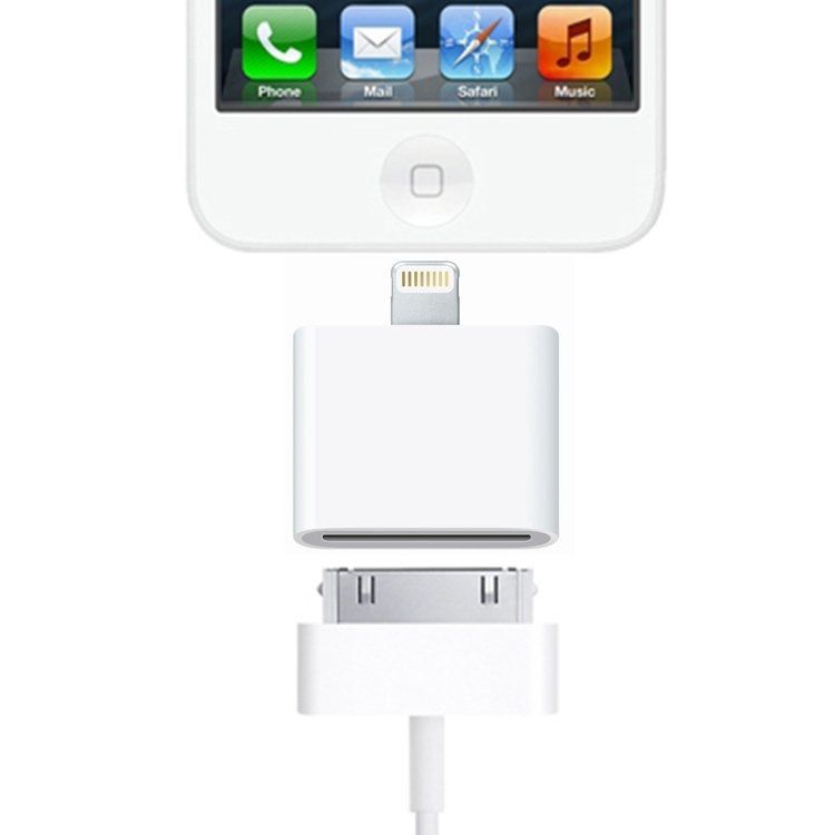 8-Pin-auf-30-Pin-Adapter (weiß) für Apple Geräte (Neu und ...