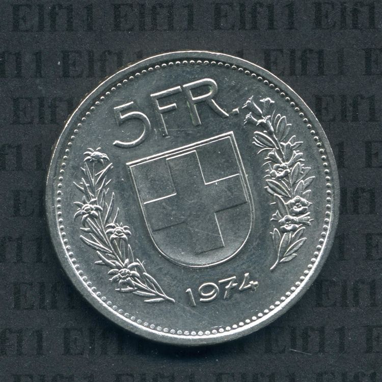 CHF___5.00 1974 stgl * nigelnagelneu! 5 Franken (Neu (gemäss Beschreibung)) in Widnau für CHF 40 ...