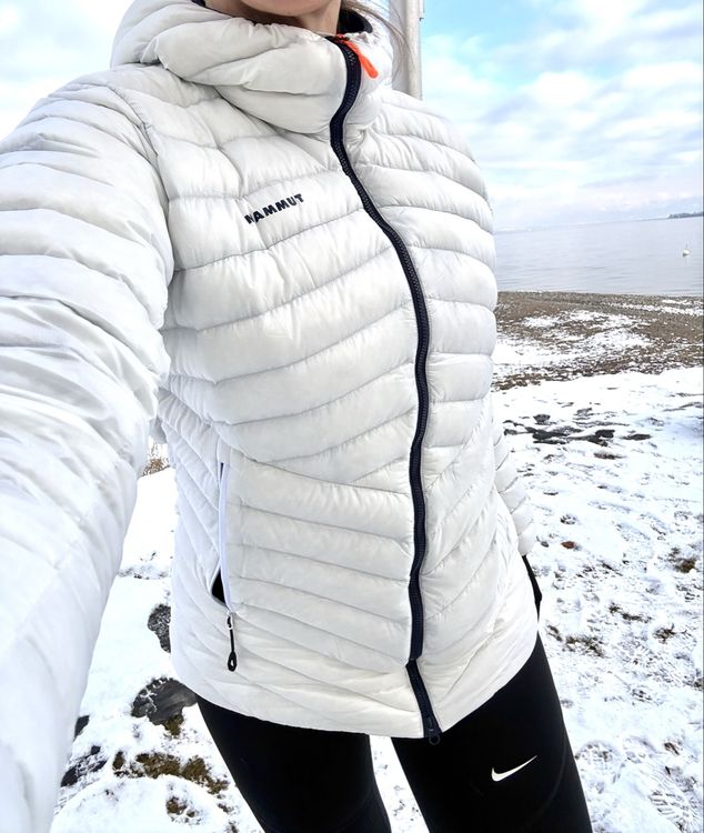 Mammut BROAD PEAK HOODED Winterjacke weiss daunenjacke Jacke (Gebraucht ...