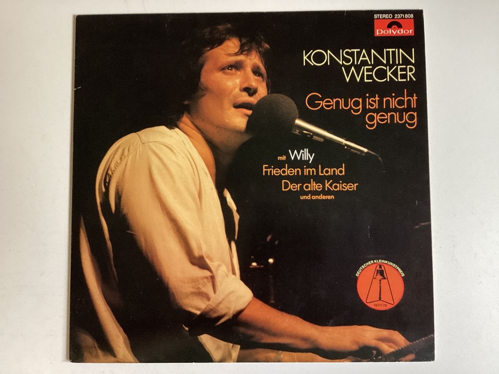 Konstantin Wecker LP - Genug Ist Nicht Genug (Gebraucht) in Gutenswil für CHF 5 – mit Lieferung ...