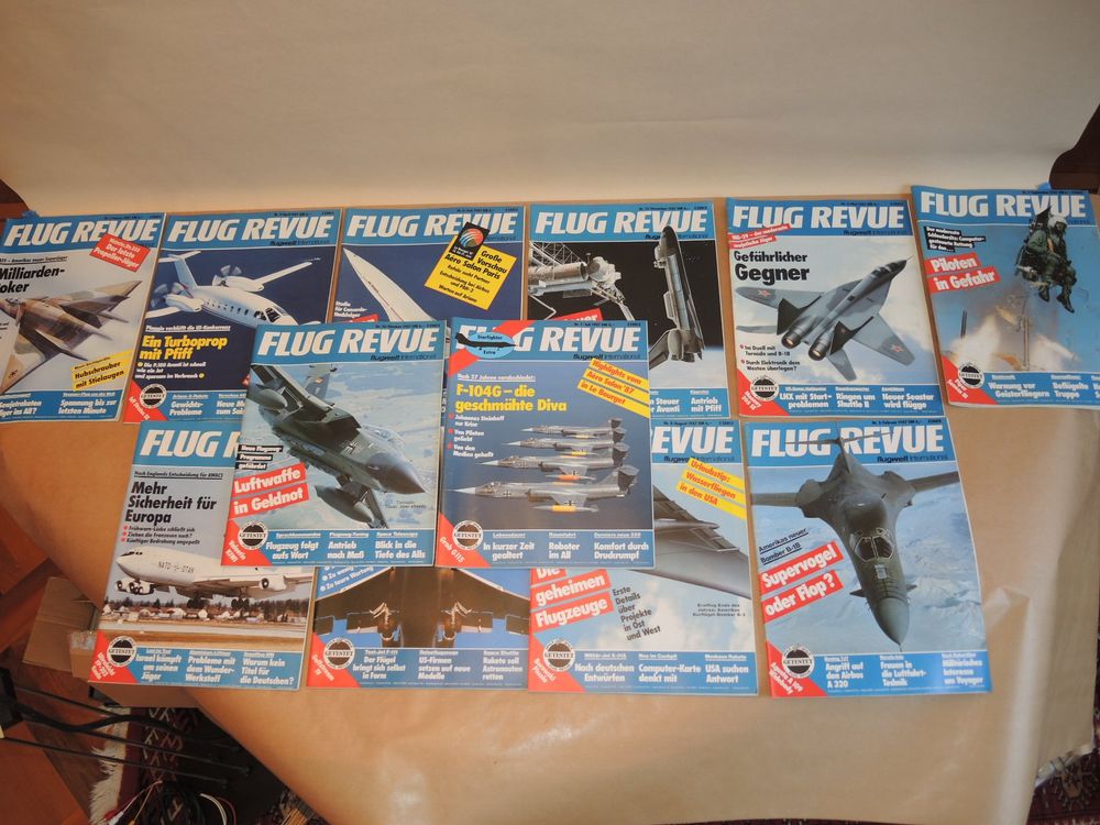 12 Stück Flug Revue 1987 Zeitschrift Aero Magazin Luftfahrt (Gebraucht ...