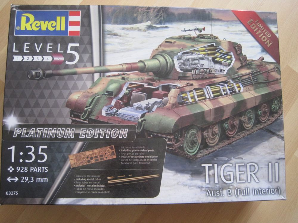 Tiger ll Ausf B Full Interior Revell Platinum Edition 1:35 | Acheter ...